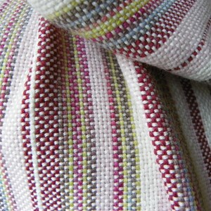 Hand Woven Striped Wool Scarf White and Pinks - Etsy
