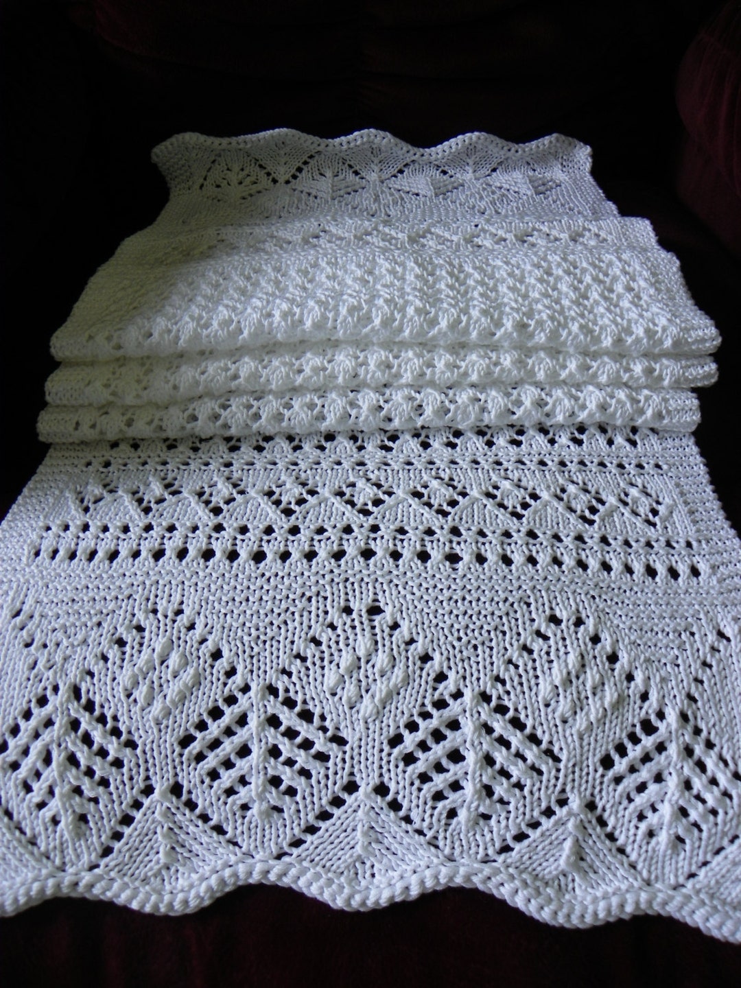 Knitting Pattern for Lace Shawl "white Diamonds" - Etsy