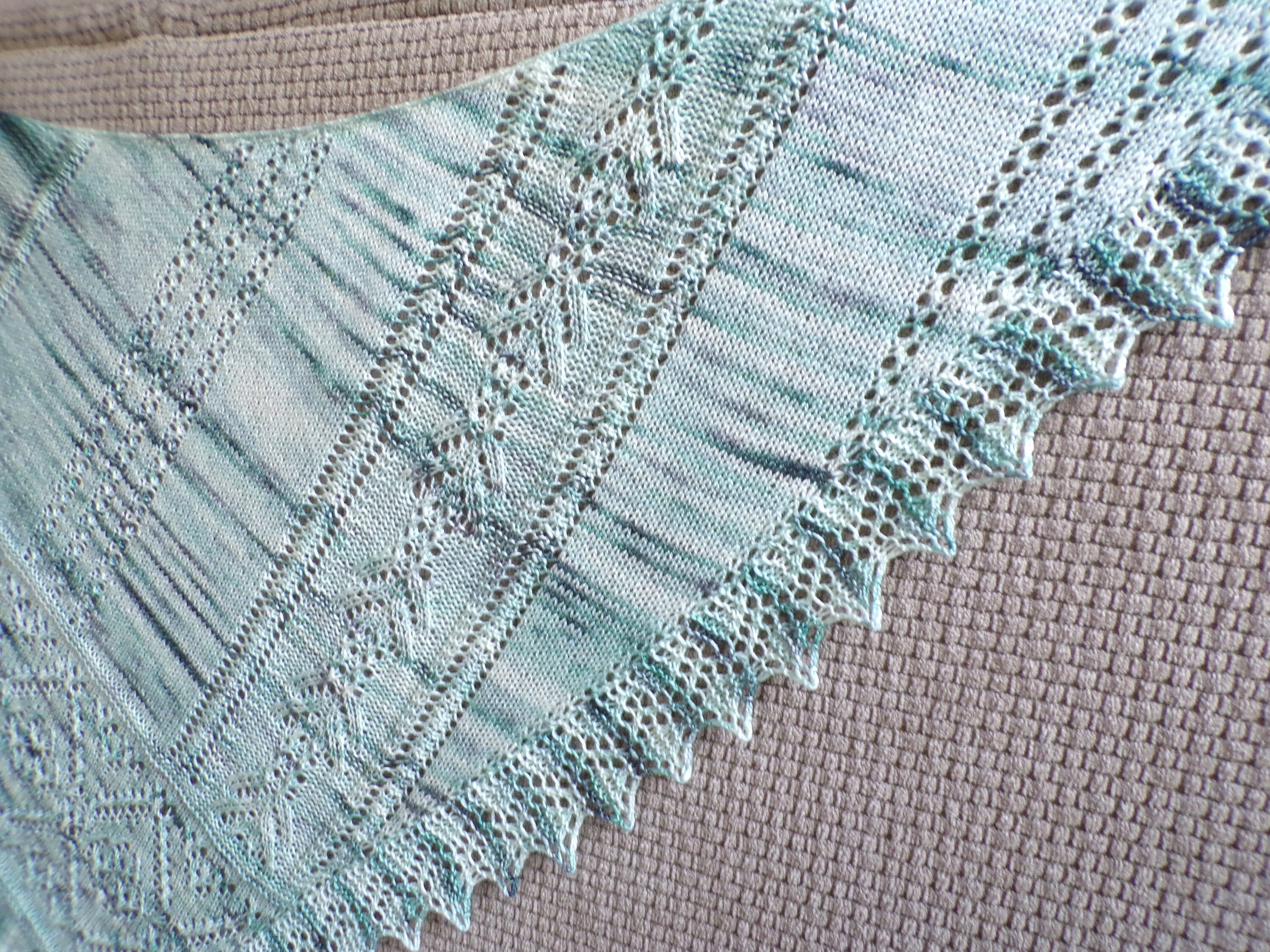 Hand Knit Lace Shawl - Etsy