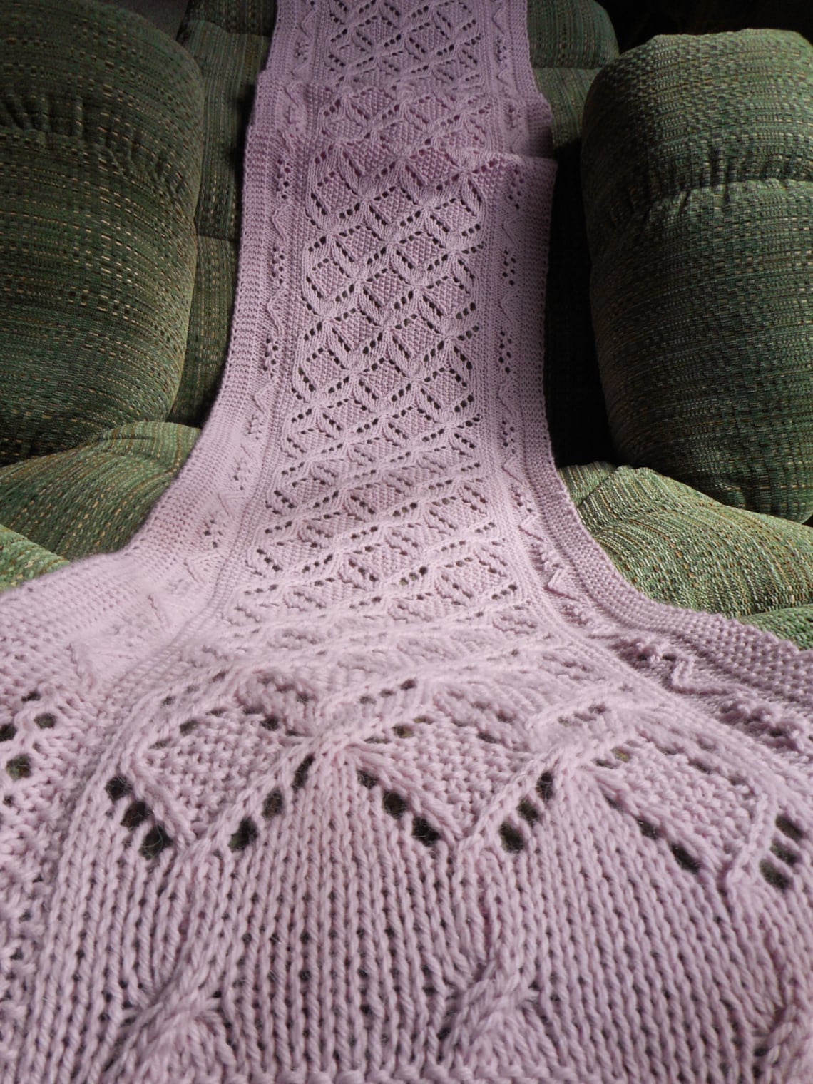 Knit Scarf Pattern, Cables and Lace, Worsted Weight Yarn - Etsy