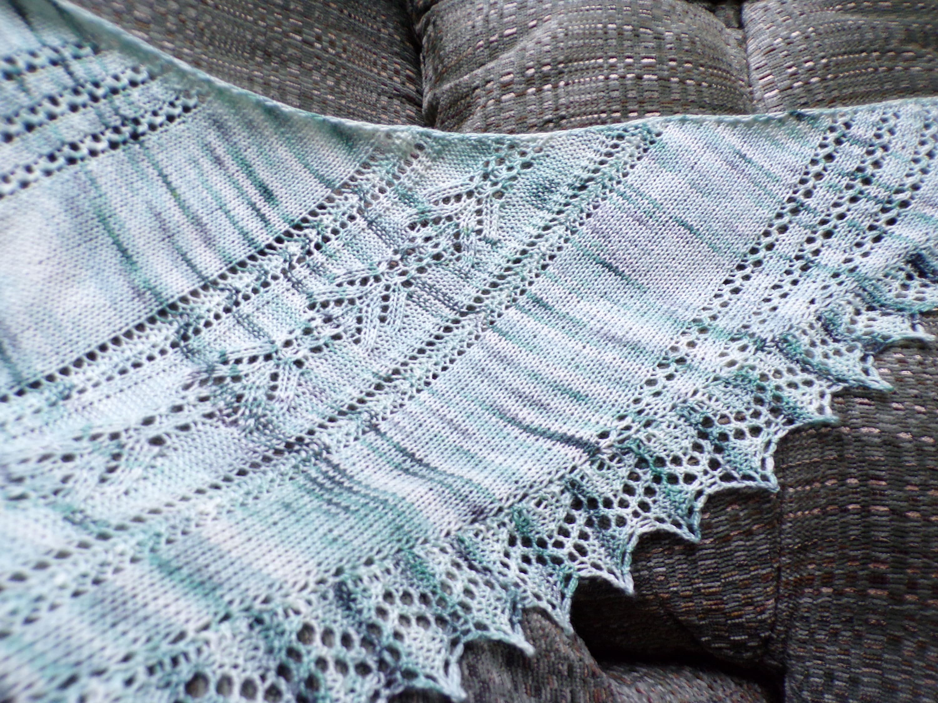 Hand Knit Lace Shawl - Etsy