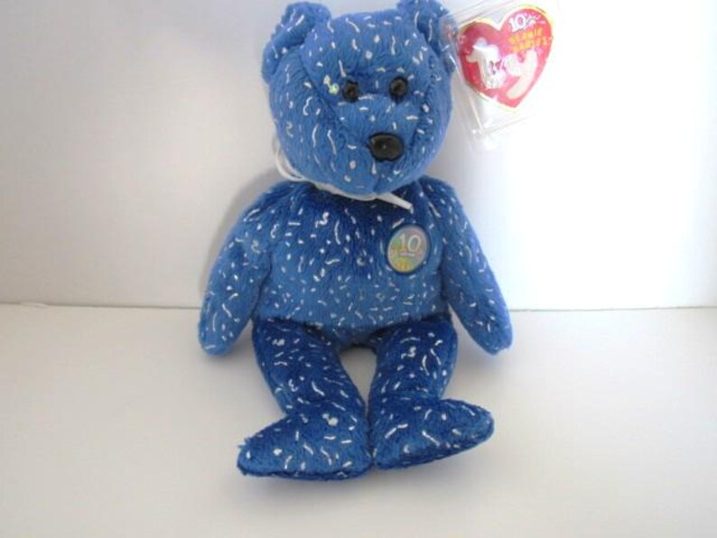 TY Vintage Beanie Baby Bears Decade Red, Red, Purple, White, and Light ...
