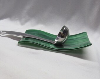 Fused Glass Spoon Rest - Etsy
