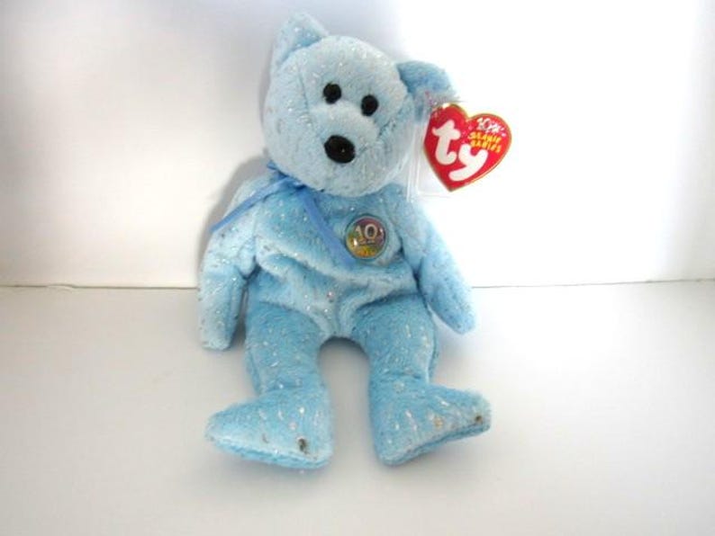 TY Vintage Beanie Baby Bears Decade Red, Red, Purple, White, and Light ...