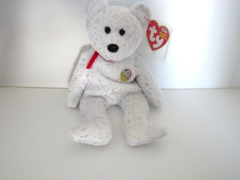 TY Vintage Beanie Baby Bears Decade Red, Red, Purple, White, and Light ...
