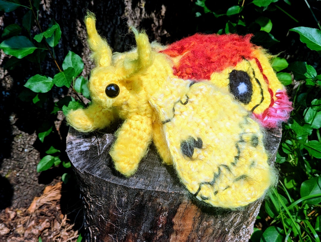 Made to Order Io Peacock Moth Crochet Plush Toy, Amigurumi Stuffed ...