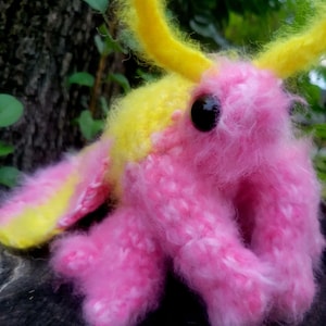 Made to Order Rosy Maple Moth Crochet Plush Toy, Amigurumi Stuffed ...