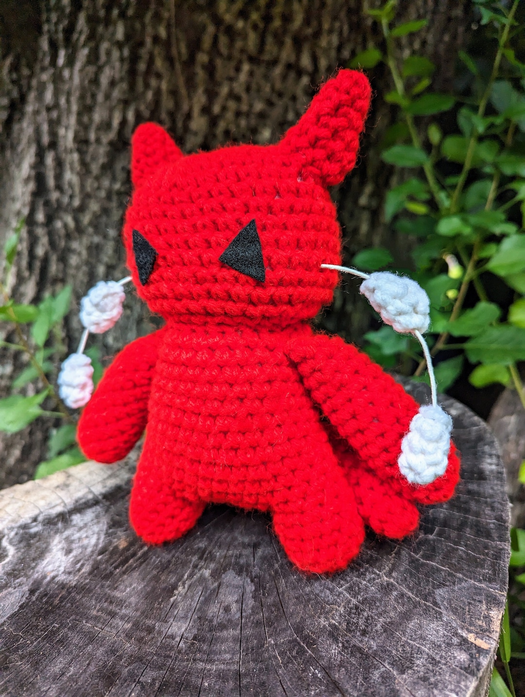 Made to Order RED Crying Minotaur Demon Devil With Tears Crochet Plush ...