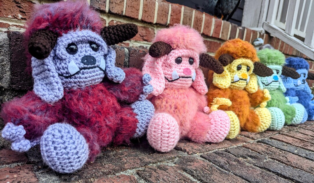 Ready to Ship Rainbow Labyrinth Monster Protector Plush Crochet Stuffed ...