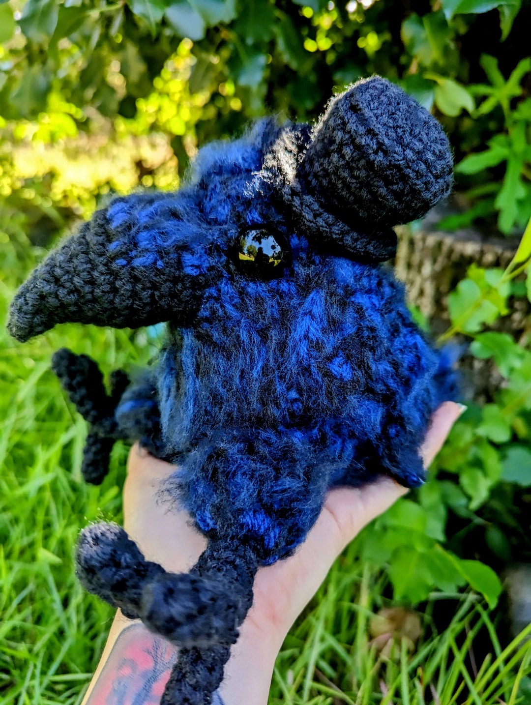 Made to Order Crowley the Raven in a Top Hat Crochet Plush Toy, Crow ...