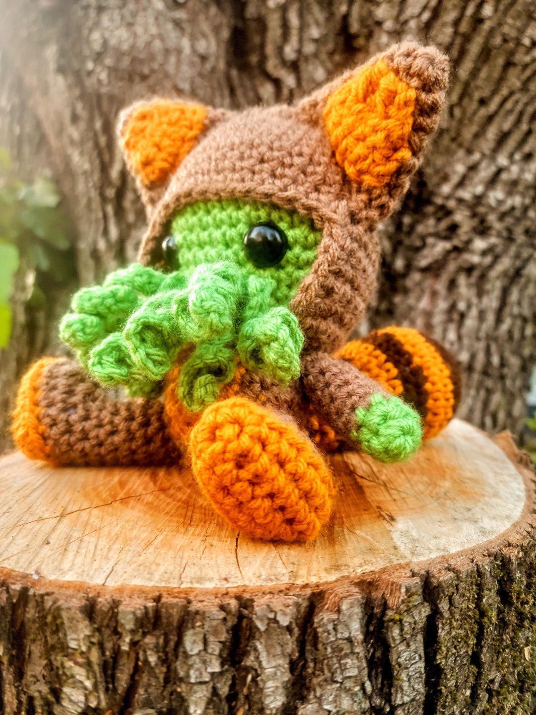 Made to Order Tanooki Cthulhu Crochet Plush Amigurumi Chibi Cosplay - Etsy