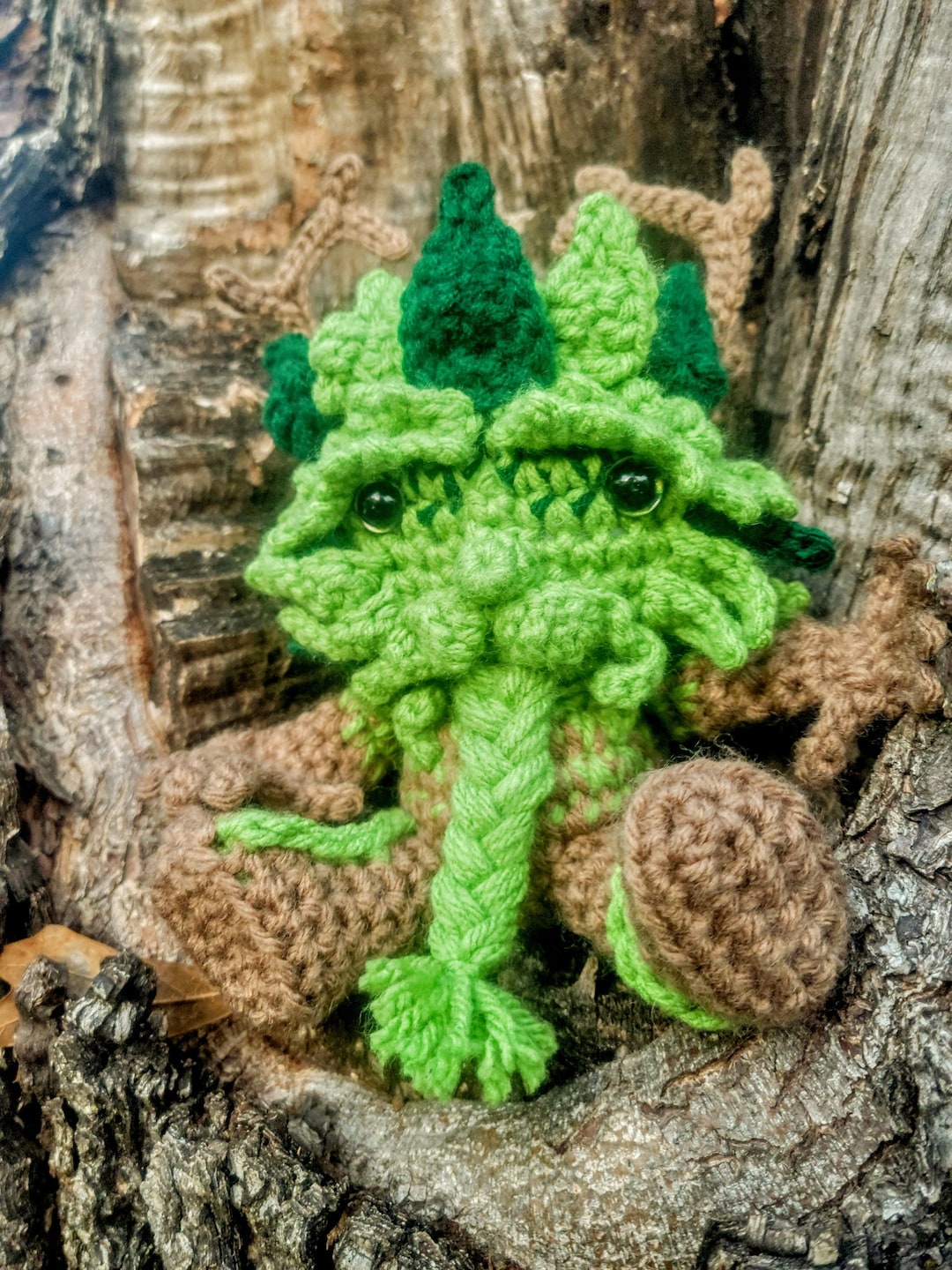 Made to Order Green Man Plush Crochet Sculpture Pan Cernunnos Horned ...