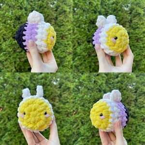 Crochet Pride Bees LGBTQ Amigurumi Asexual Pansexual Non-binary Genderqueer Transgender ...