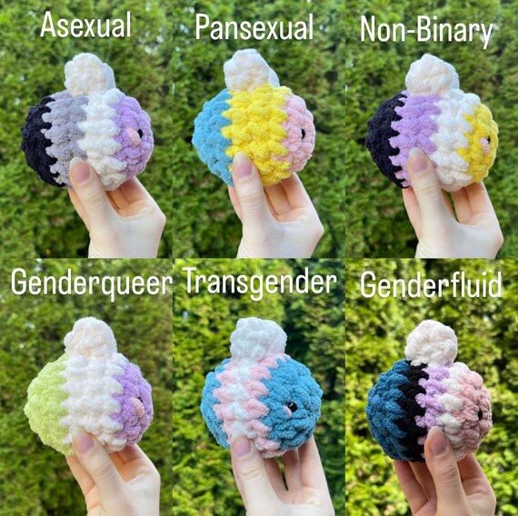 Crochet Pride Bees LGBTQ Amigurumi Asexual Pansexual - Etsy