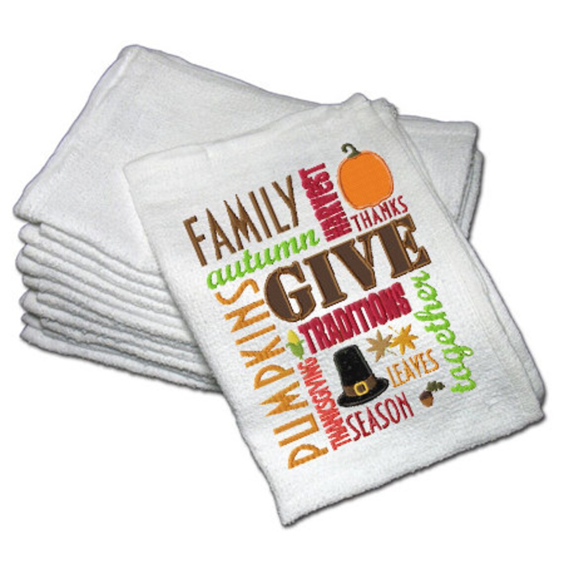 Thanksgiving Harvest Word Art Applique Machine Embroidery Etsy