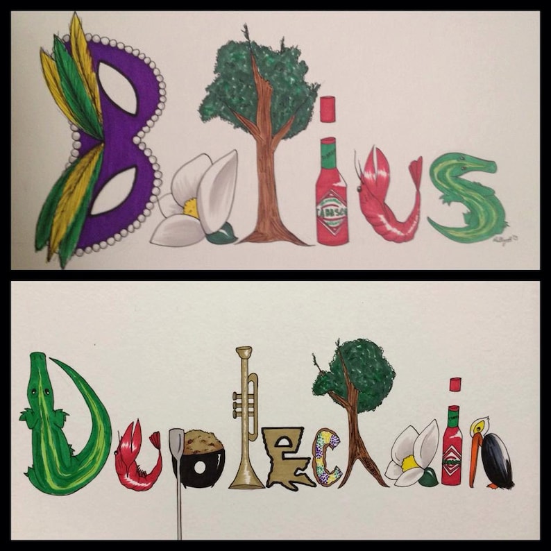 Louisiana/cajun Name - Etsy