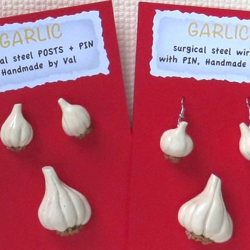 Miniature Food Jewelry Garlic Bread Toast Earrings - Etsy