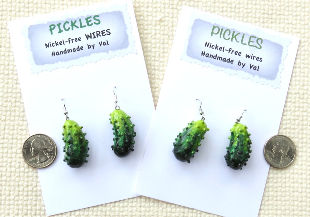 Pickle Earrings+ - Etsy