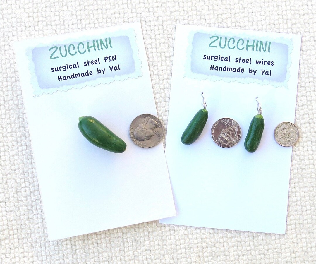 Zucchini Earrings+ - Etsy