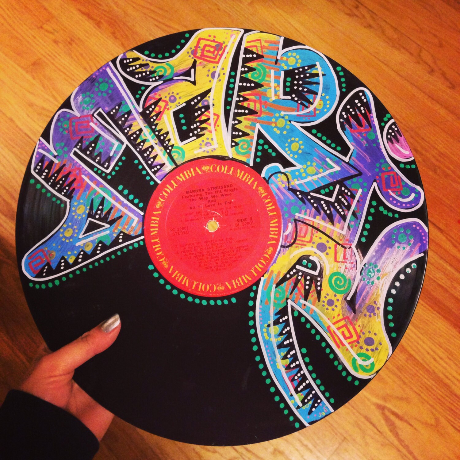 Custom Graffiti on Vinyl Record | Etsy