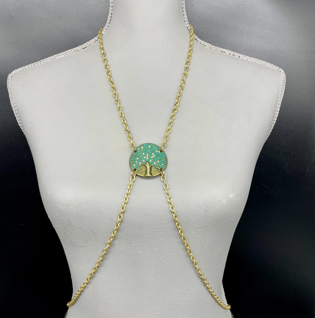 Gold Crystal Body Chain and Harness Custom Design Jewelry - Etsy