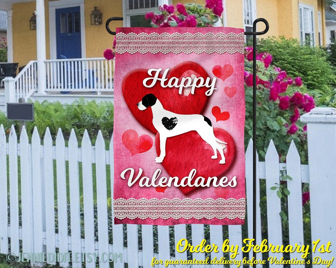 Happy Valentines Great Dane Garden Flag, Crazy Dog Lady Garden Flag ...
