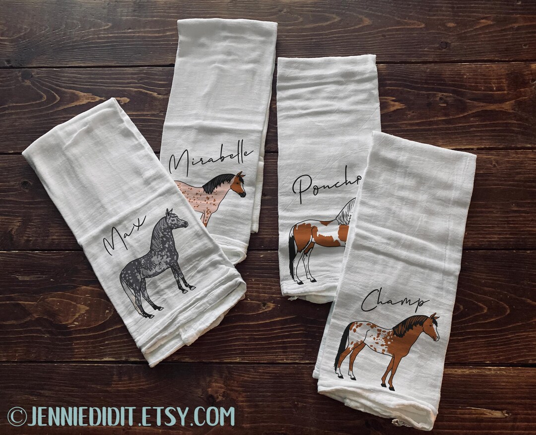 Horse Kitchen Towel, Horse Lover Gift, Crazy Horse Lady, Horse Mom ...