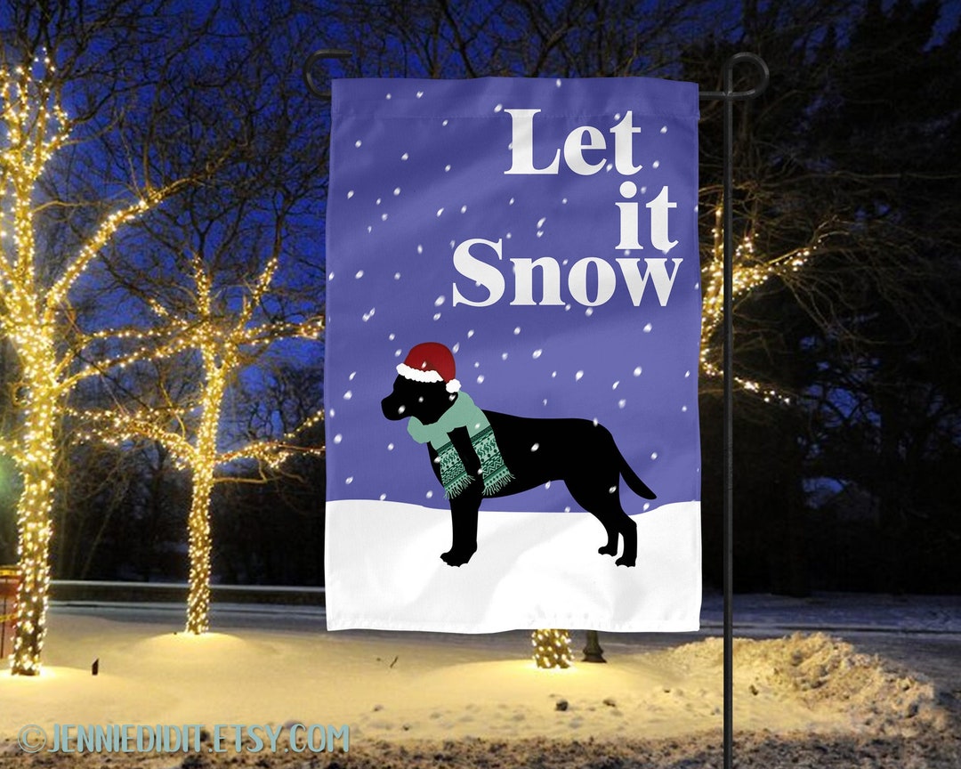 Let It Snow Garden Flag, Flag, Happy Holidays, Winter Decor, Christmas Garden Flag, Christmas ...