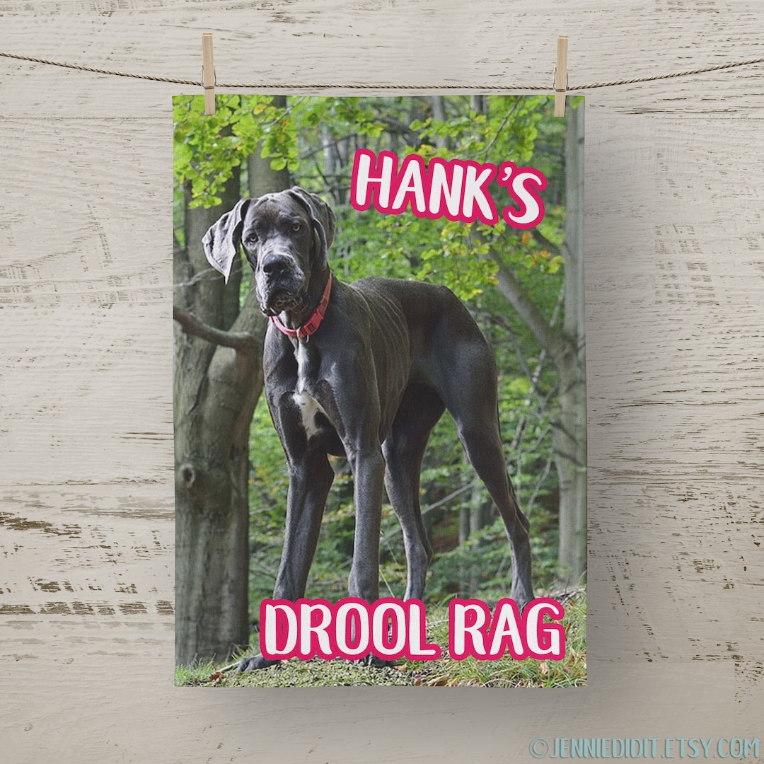 Customized PHOTO Great Dane Drool Rag, Dog Drool Rag, Dog Lover Gift ...