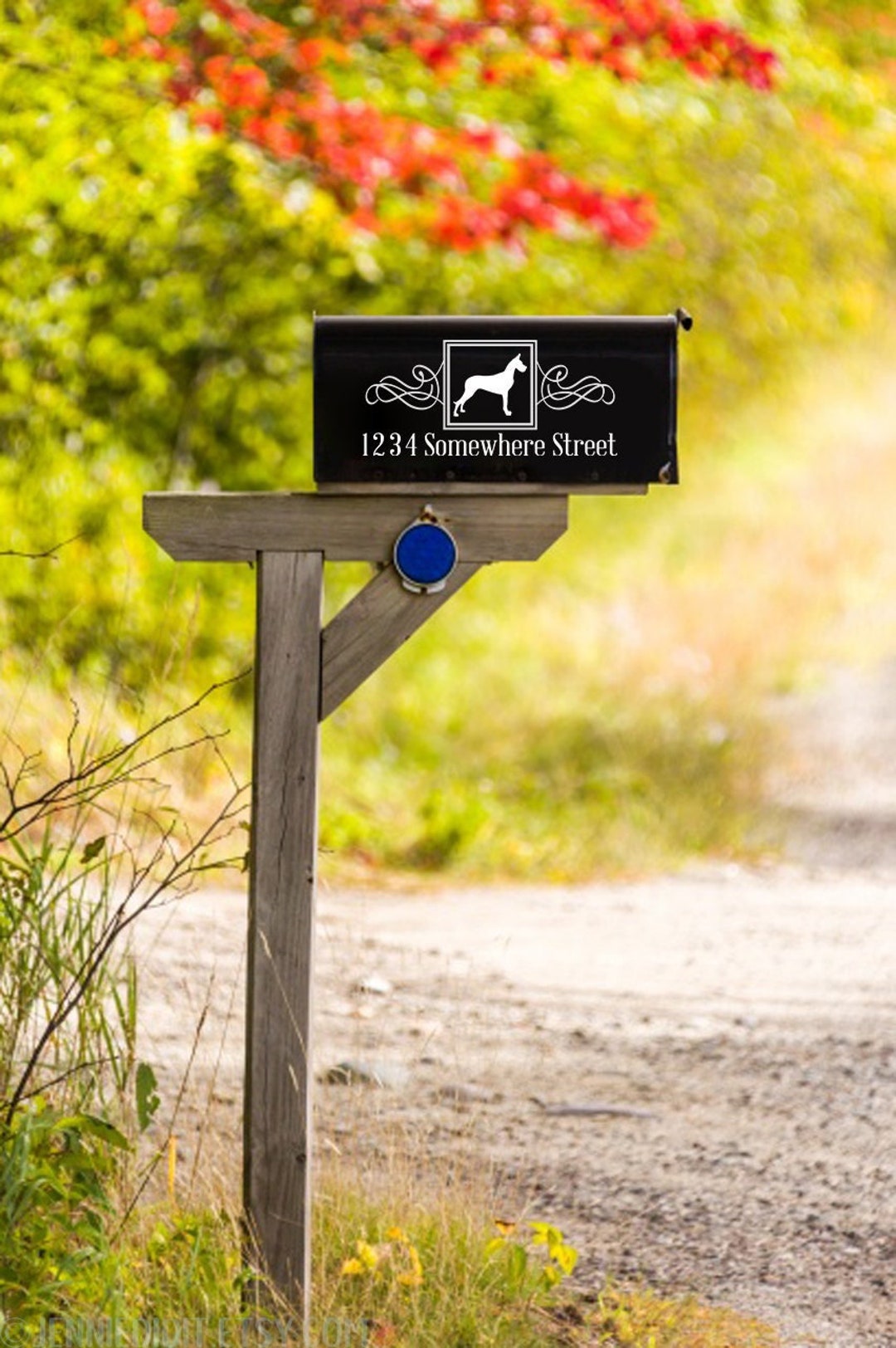 Custom Dog Mailbox Decal, Cat Mailbox Decal, Silhouette Decal, Curb ...