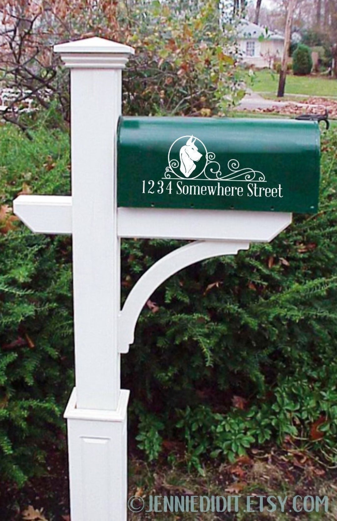 Custom Dog Mailbox Decal, Cat Mailbox Decal, Silhouette Decal, Curb ...