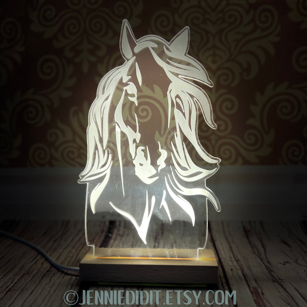 Horse LED 3D Lamp, Horse Lamp, Horse Lover Gift, Horse Night Light ...