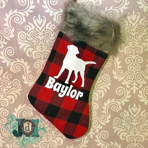 Custom Dog Christmas Stocking, Christmas Pet Stocking, Christmas Decor ...