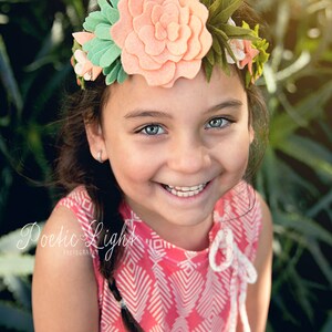 COCO FLOWER CROWN Pdf Pattern Felt, Flower Wreath, Hair Accessory, Hair ...