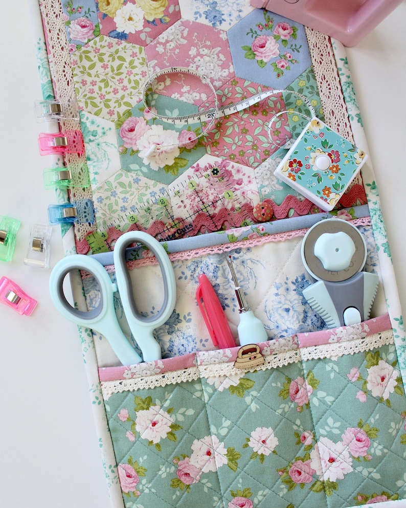 Sew Tidy Ironing Caddy Sewing Pattern - English Paper Pieced Ironing ...