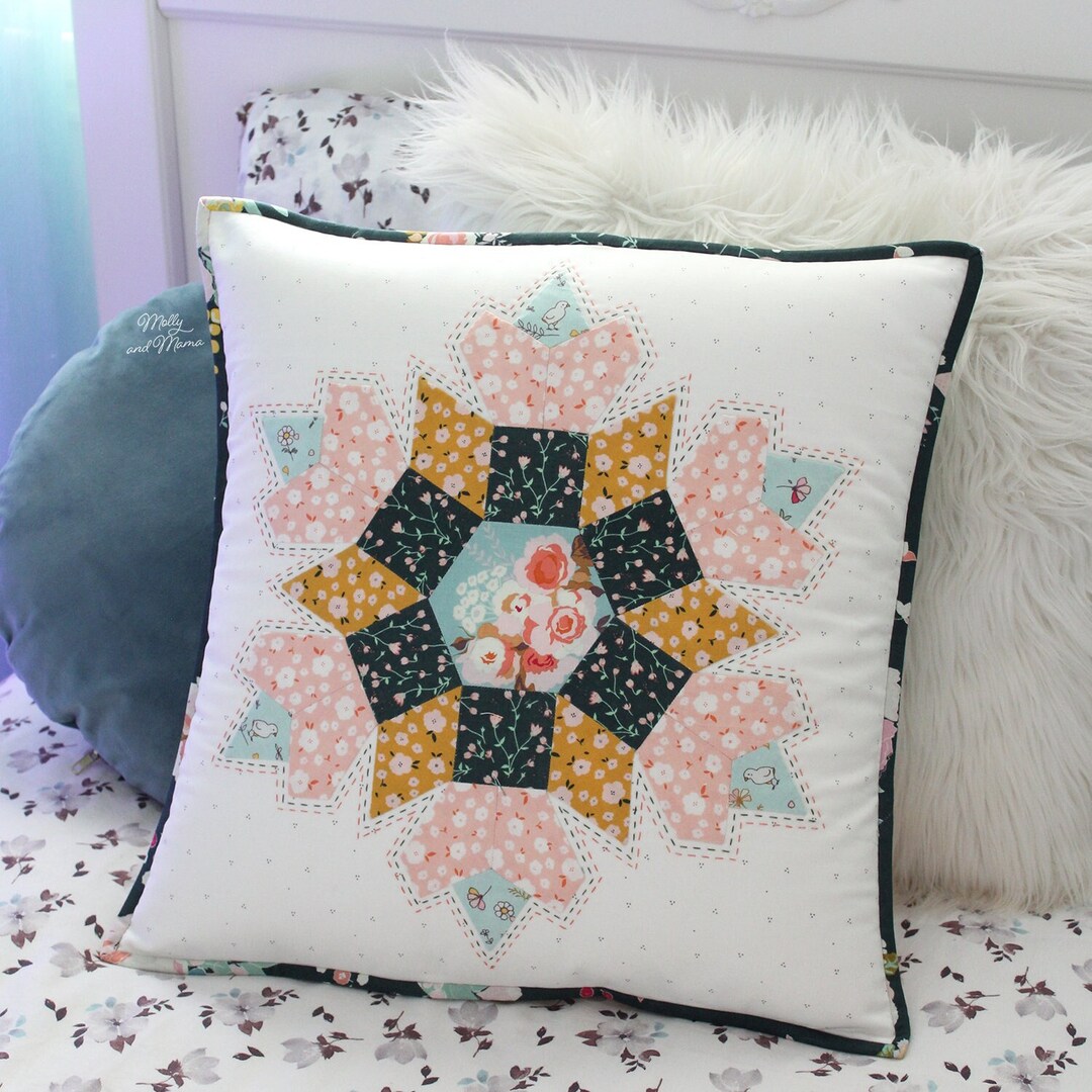 STELLA CUSHION Pattern - PDF Download for English Paper Pieced, Hand ...