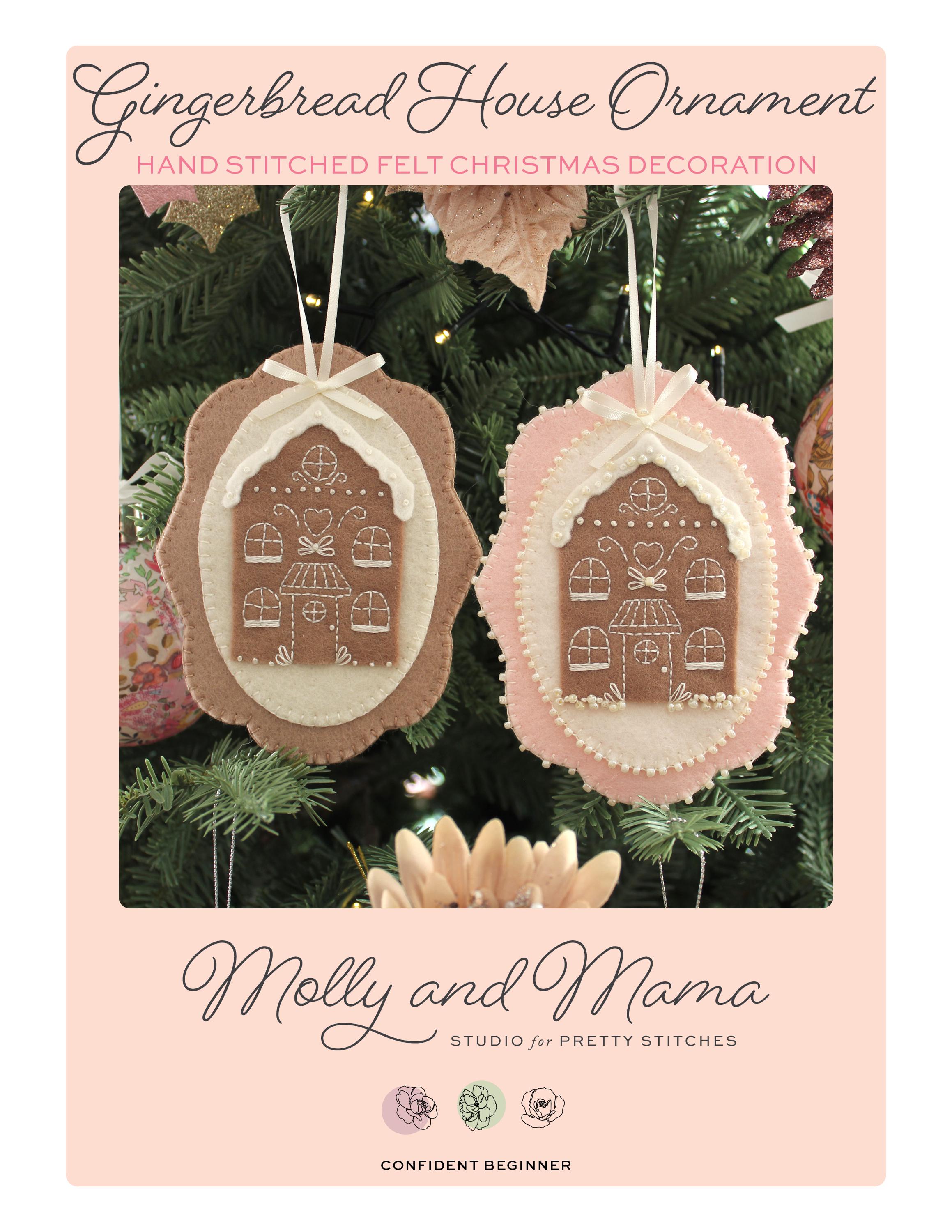 GINGERBREAD HOUSE PDF Ornament Pattern - Instructions to Hand Sew a ...