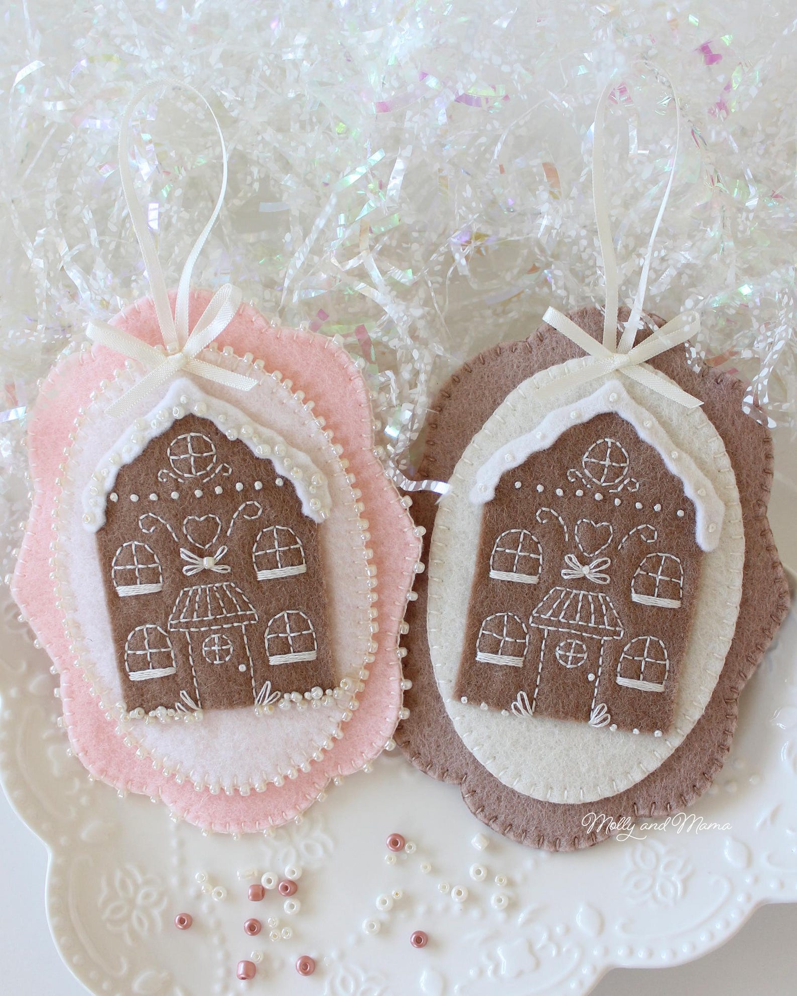 GINGERBREAD HOUSE PDF Ornament Pattern - Instructions to Hand Sew a ...