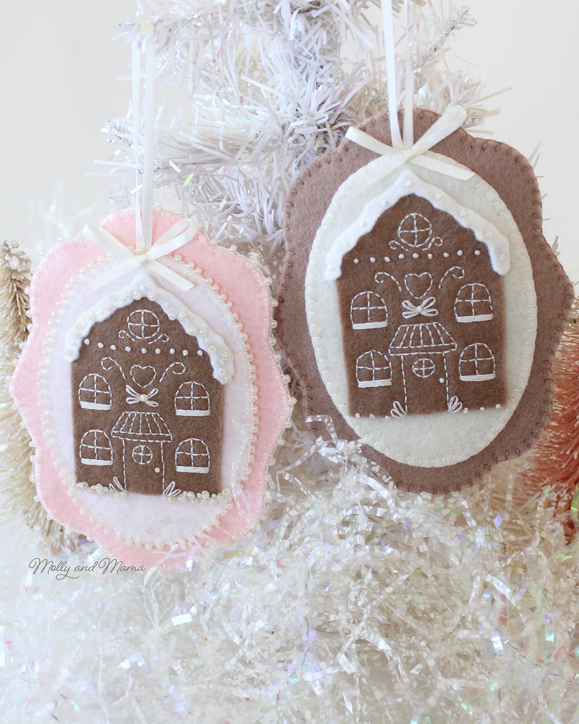 GINGERBREAD HOUSE PDF Ornament Pattern - Instructions to Hand Sew a ...