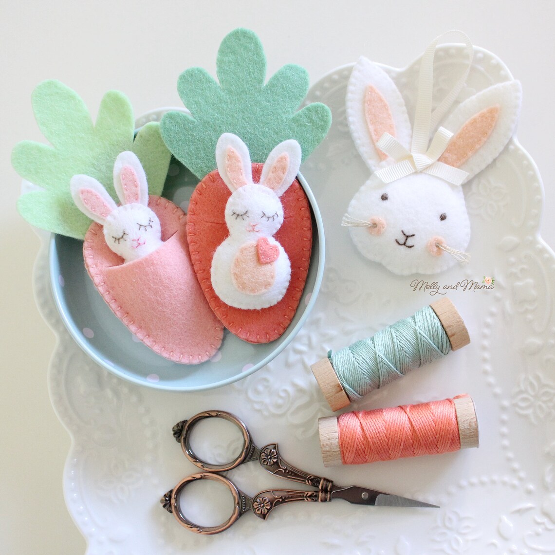 Pattern Bundle | Felt Easter Bunny PDF Sewing Patterns - 'bitty Bunnies ...