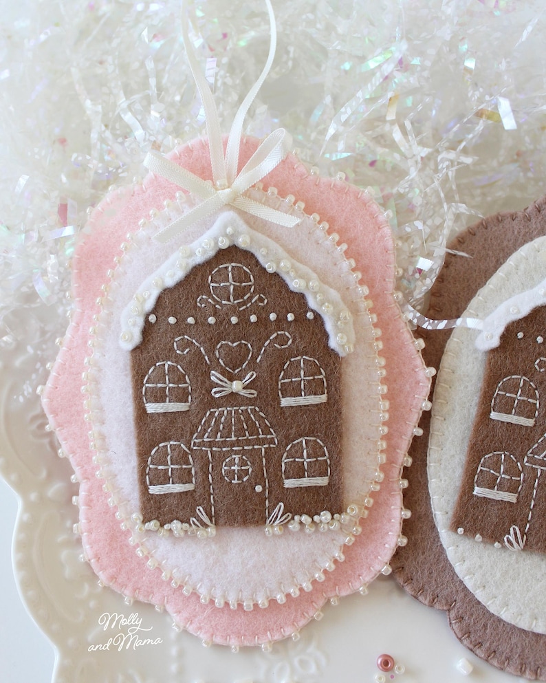 GINGERBREAD HOUSE PDF Ornament Pattern - Instructions to Hand Sew a ...