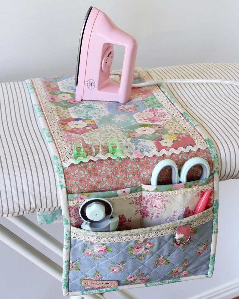 Sew Tidy Ironing Caddy Sewing Pattern - English Paper Pieced Ironing ...