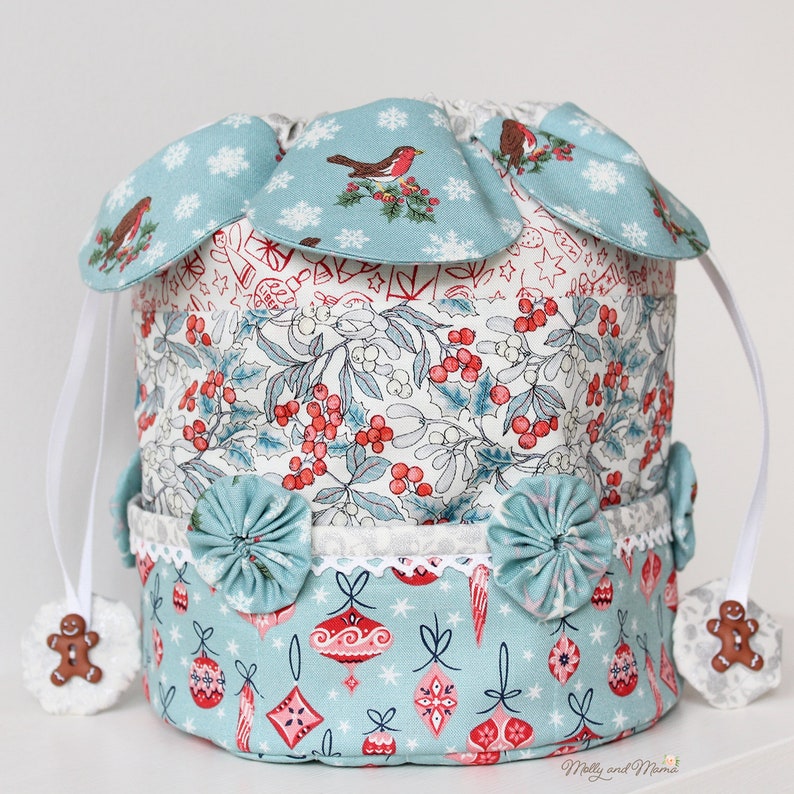 Easter Dilly Bag Sewing Pattern - Drawstring Bag With Bunny Embroidery ...