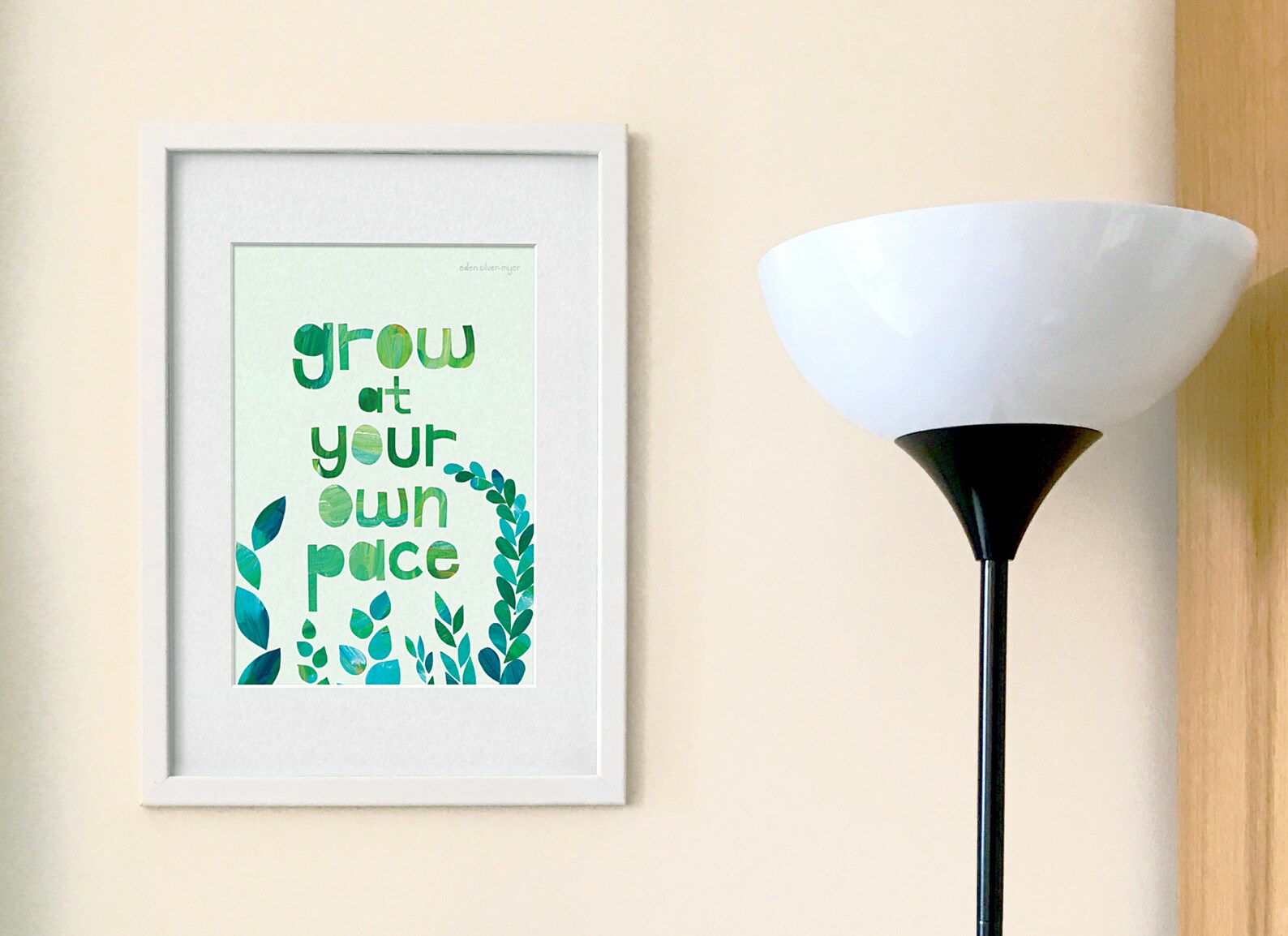 Grow at Your Own Pace Encouraging Artwork - Etsy