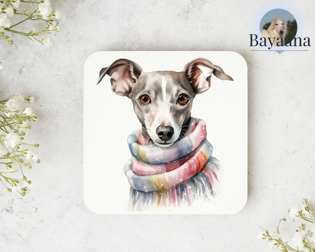 Elegant Winter Greyhound Coaster, Winter Coaster With an Italian ...