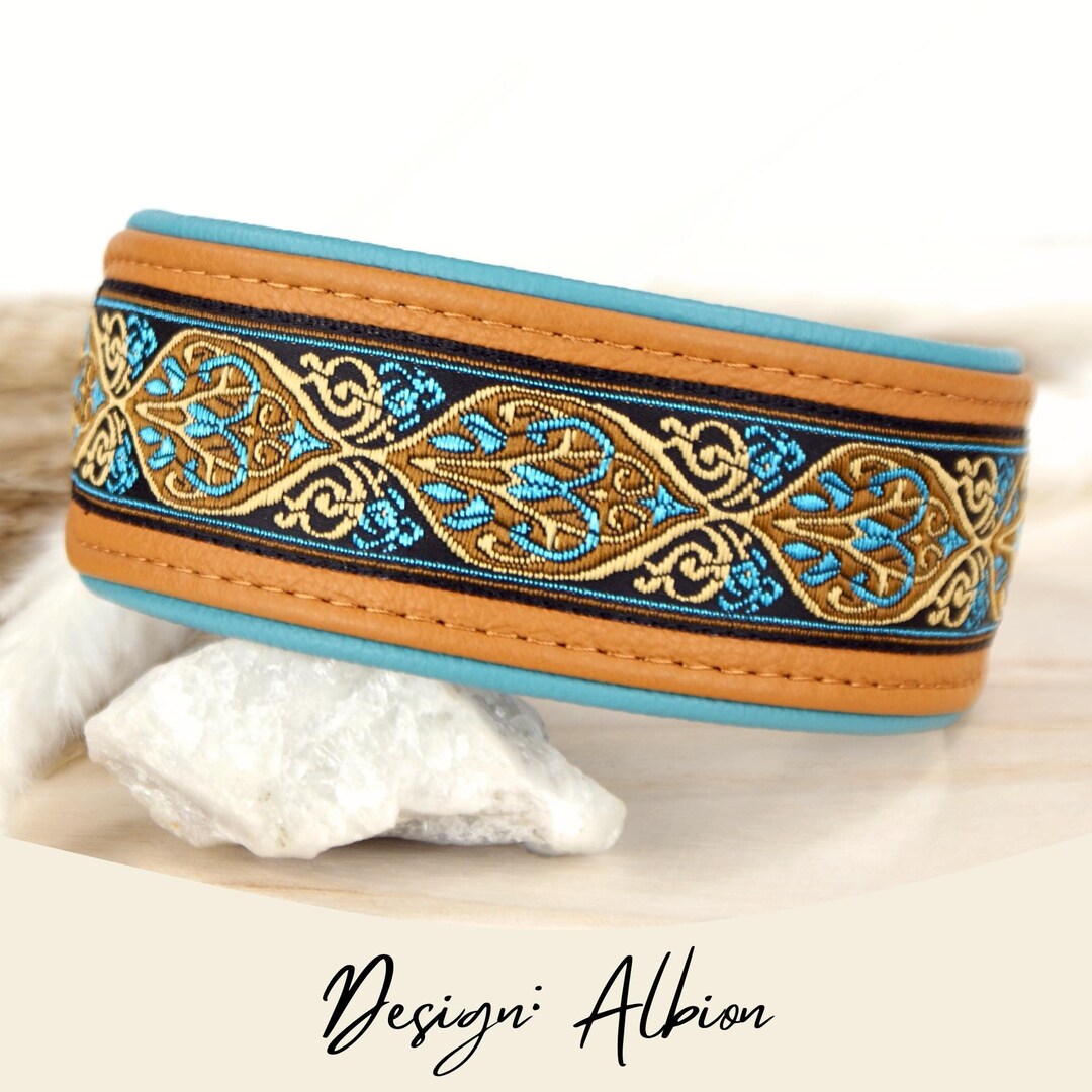 Sighthound Collar Made of Leather for Borzoi, Saluki, Galgo, Podenco ...