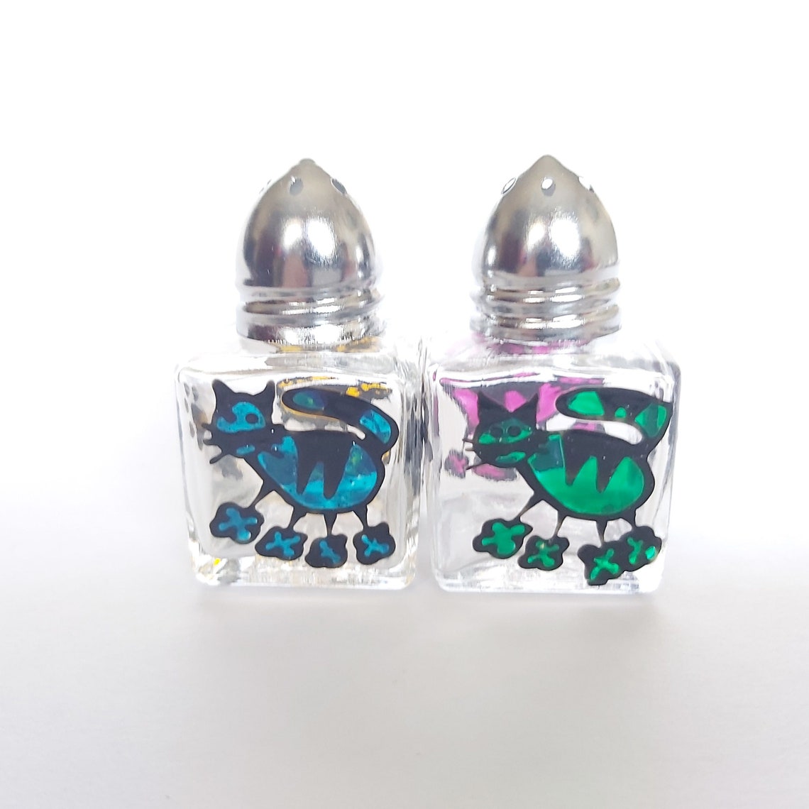 Cats Meow Pets Paws Salt and Pepper Hand Painted Mini Shakers - Etsy