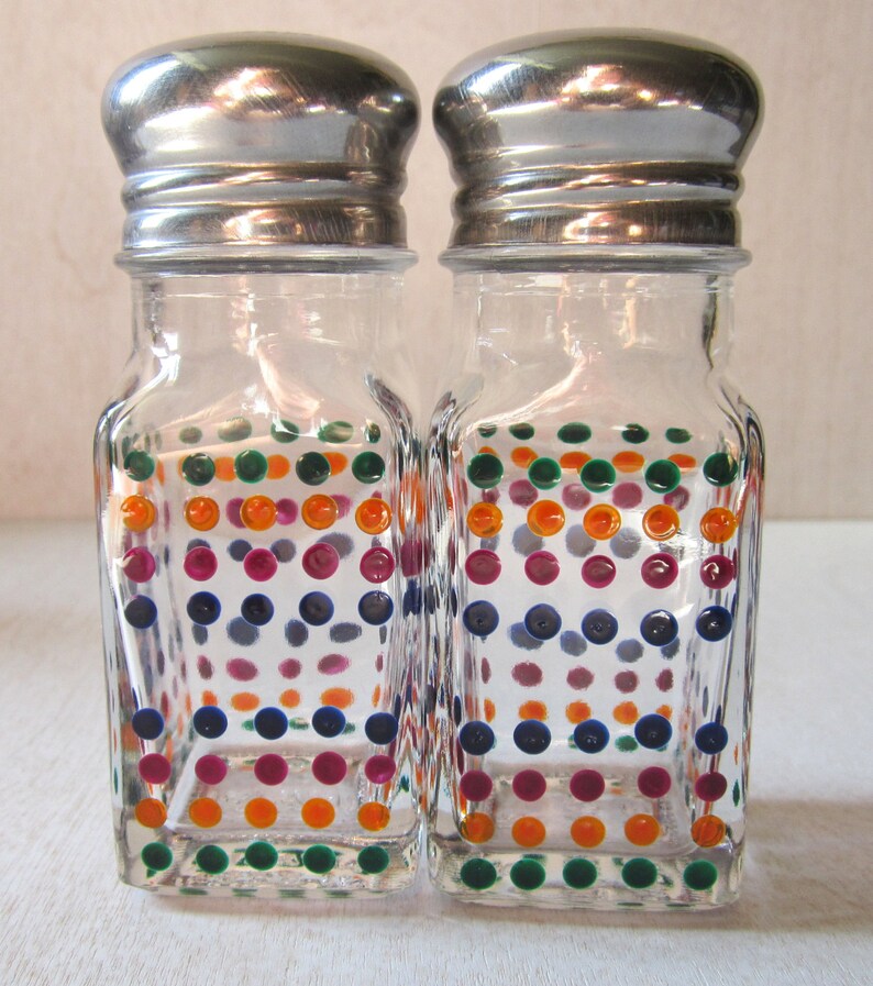 Fiesta Dots Salt and Pepper Shakers Tex-Mex Dots | Etsy
