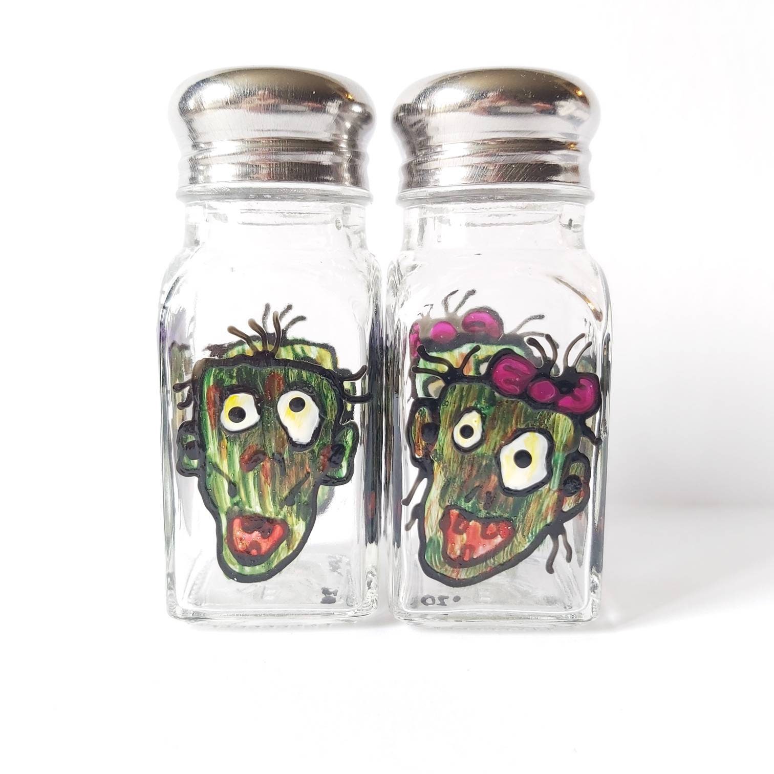 Zombie Living Dead Horror Salt and Pepper Handpainted Shakers - Etsy