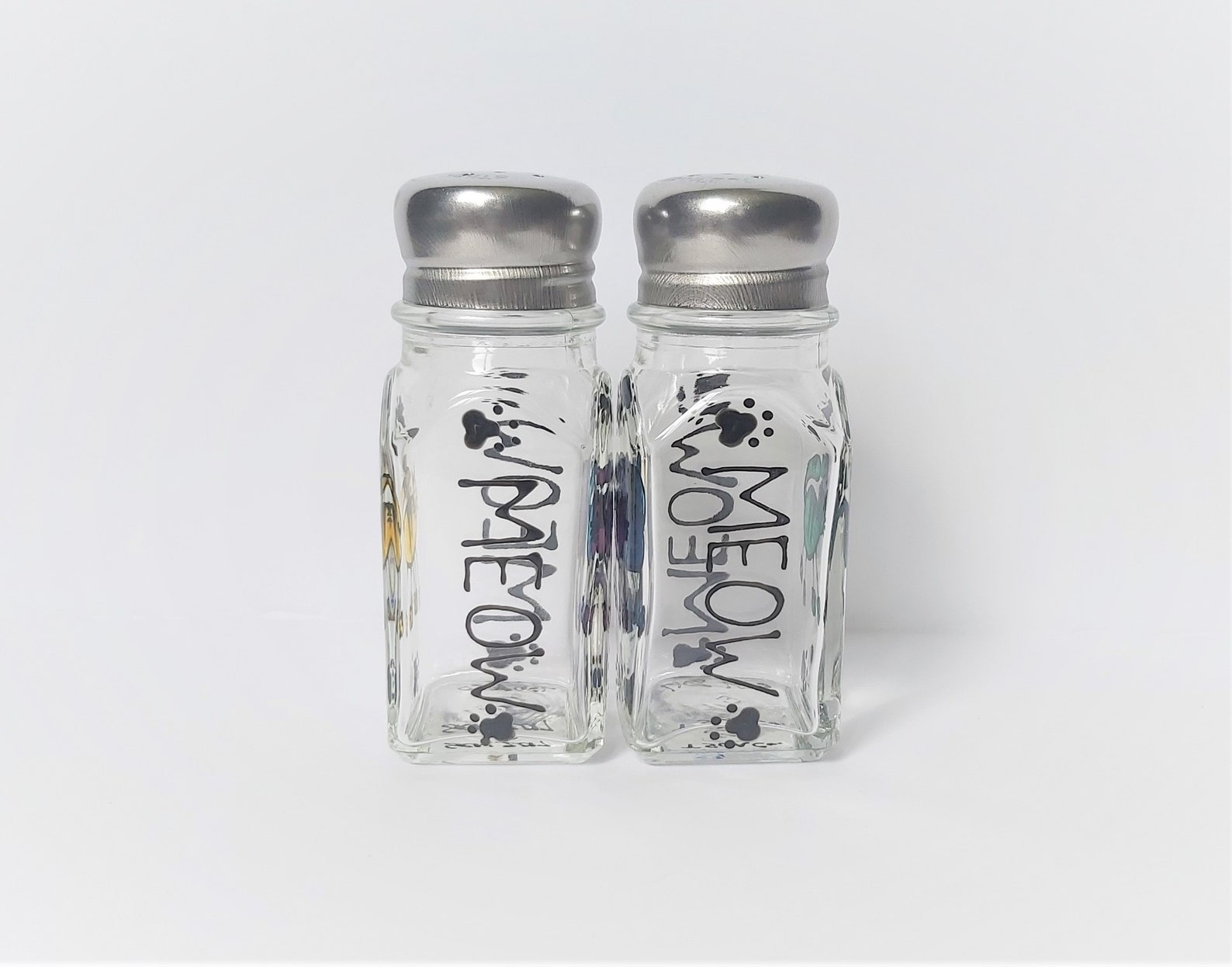Cats Kitty Meow Paws Pets Feline Salt and Pepper Handpainted Shakers - Etsy